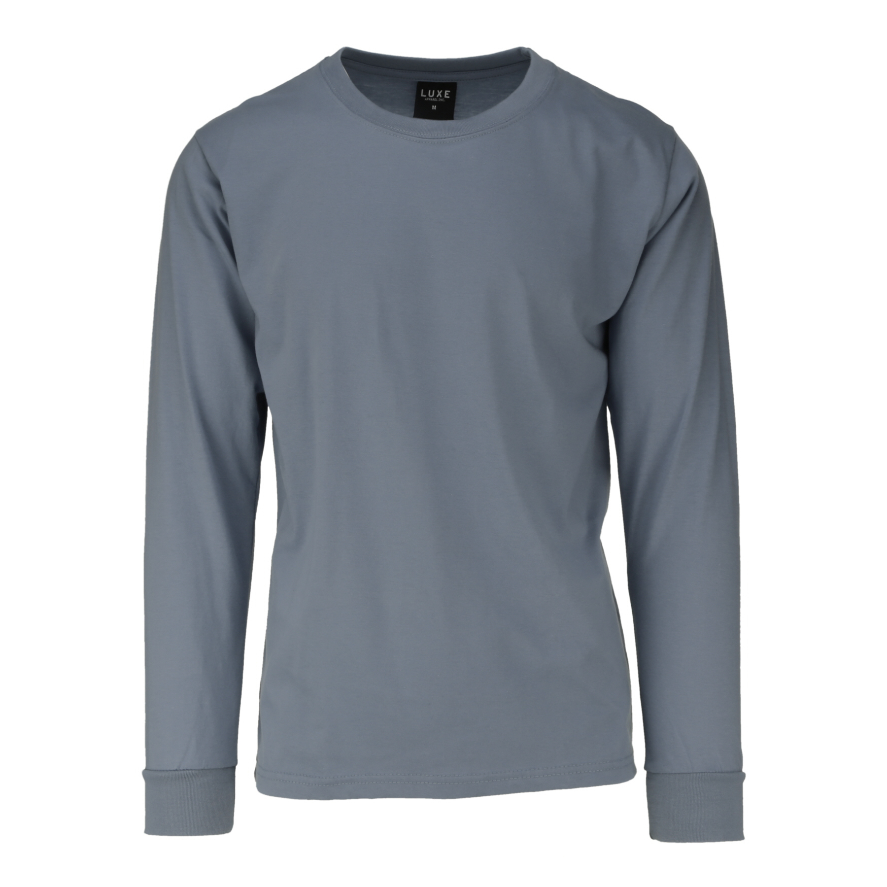 Luxe Apparel, Inc.: Adult Solid Long Sleeve Stone LS-100