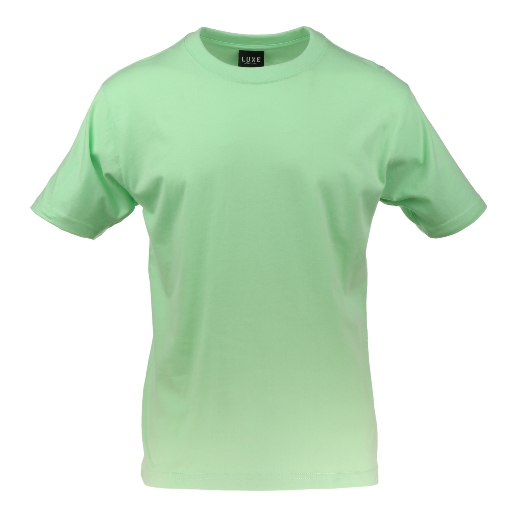 Luxe Apparel, Inc.: Adult Solid T-Shirts Mint Green T-100